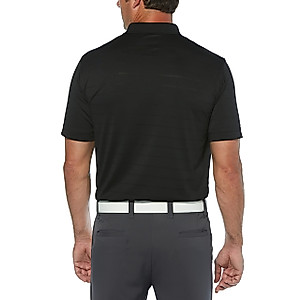 Callaway Men's Basic Short Sleeve Opti-Vent Open Mesh Polo Golf Shirt , Black, XX-Large