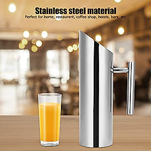 Ikunde Water Kettle Stainless Steel Teapot Coffee Juice Pot Drinkware for Home Bar Restaurant1.5L