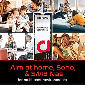 Addlink M.2 SSD 256GB N50 up to 2500MB/s PCIe Gen 3x4 NVMe 3D TLC NAND Read 2,500 MB/s Write 2,100MB/s M.2 2280 Internal Solid State Drive