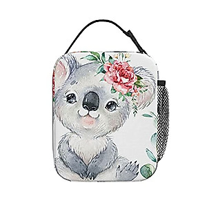 Floral Tree Animal Koala Lunch Bag Tote Bag Lunch Bags For Women/Man'S Lunch Box Insulated Lunch Container