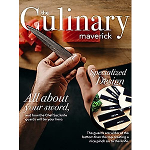 Chef Sac Knife Edge Guards | Universal Knife Cover & Professional Knife Protector | Durable BPA-Free ABS Plastic Knife Guards | Gentle Non-Scratch Felt Lining Chef Knife Sheath (10-Pack)