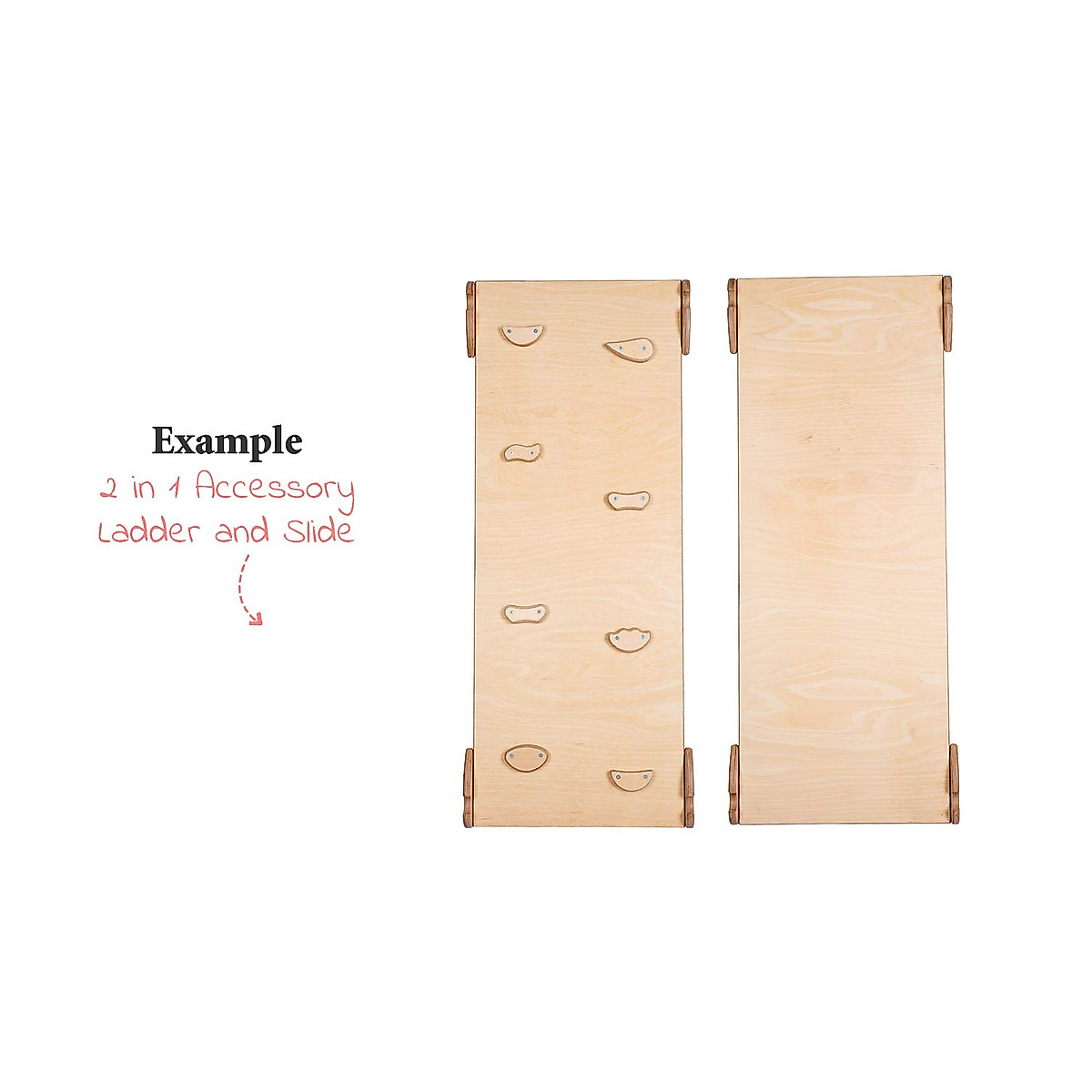 smartwoodstore Set of Three Items Foldable Triangle + Climbing Ramp + Arch Triangle with ramp Indoor Playground Climbing Furniture Montessori Toddler (Small Size)