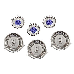 Set of 3 Replacement Heads for Replacing Philips Norelco HQ6 Quadra Action Shavers
