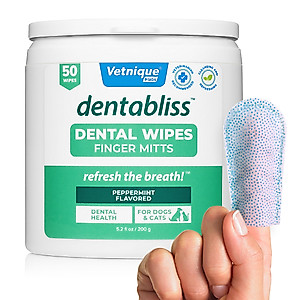 Dentabliss Dog Dental Wipes Finger Mitts 50ct Plus Glandex for Dogs Anal Gland Support Chews 30ct & Glandex Anal Gland Hygienic Pet Wipes 75ct Daily Health & Hygiene Pet Essentials Bundle
