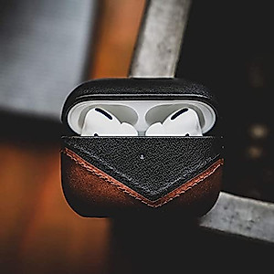 Bullstrap Premium Leather Case Compatible with Apple AirPods 3, Wireless Charging, Two-Piece Design (Terra)