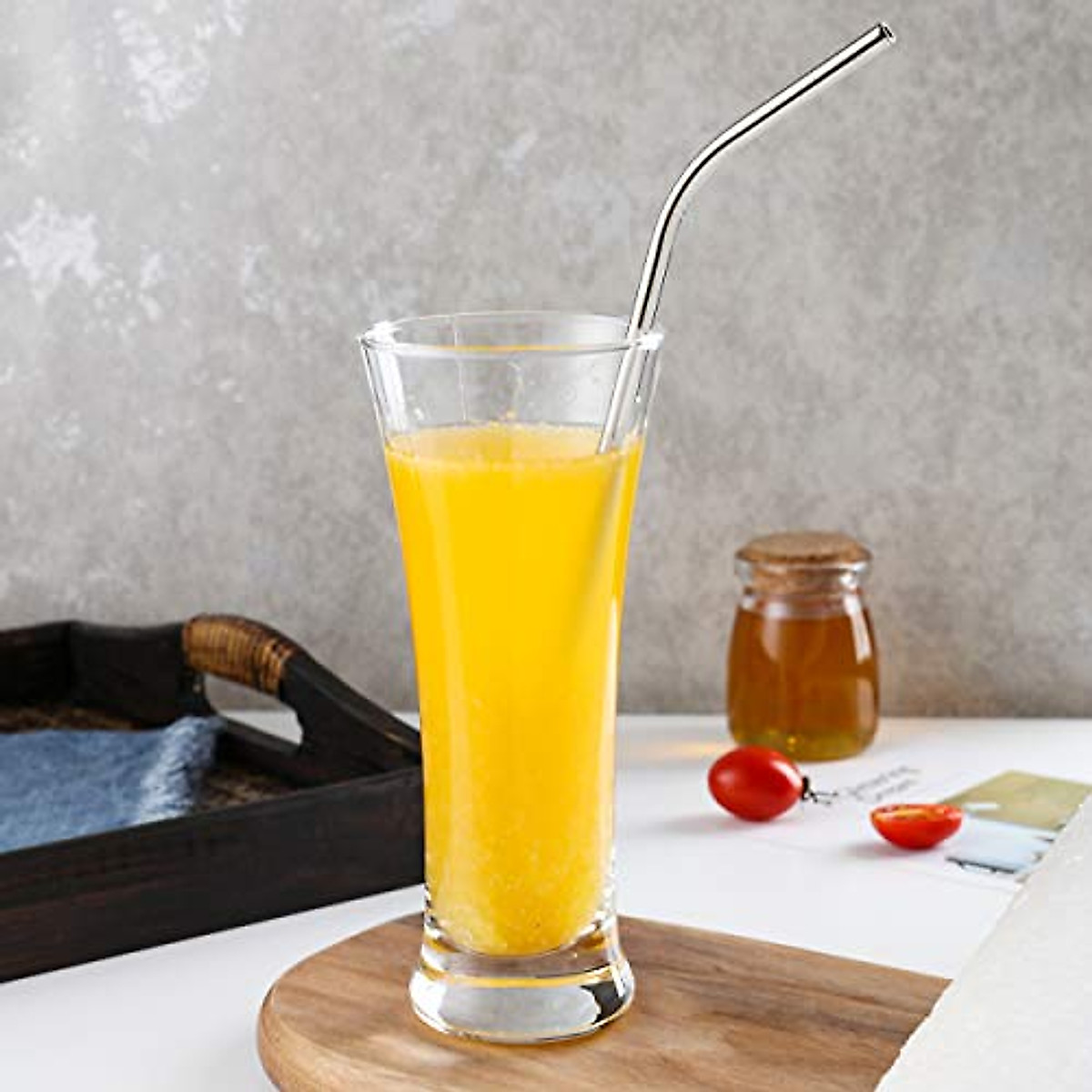 Sunwinc Reusable Metal Bent Straws 50pack in Bulk,10.5inch Stainless Steel Drinking Straws for 30oz/20oz Tumblers Yeti Cups Child Metal Straws(New All bent 50pcs -10.5" Silver)