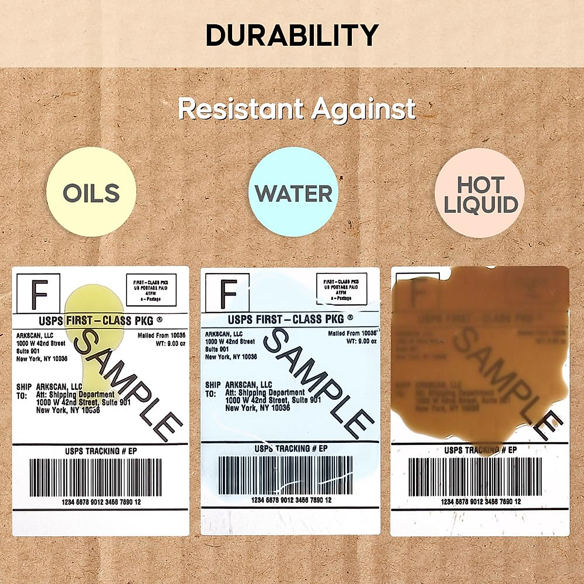 Arkscan SL450 4x6" Shipping Label in 1 Roll (450 Pages per roll) for Arkscan 2054A, Zebra LP2844 Zp-450 Zp-500 Zp-505 & Zebra Compatible Printers, Direct Thermal, White