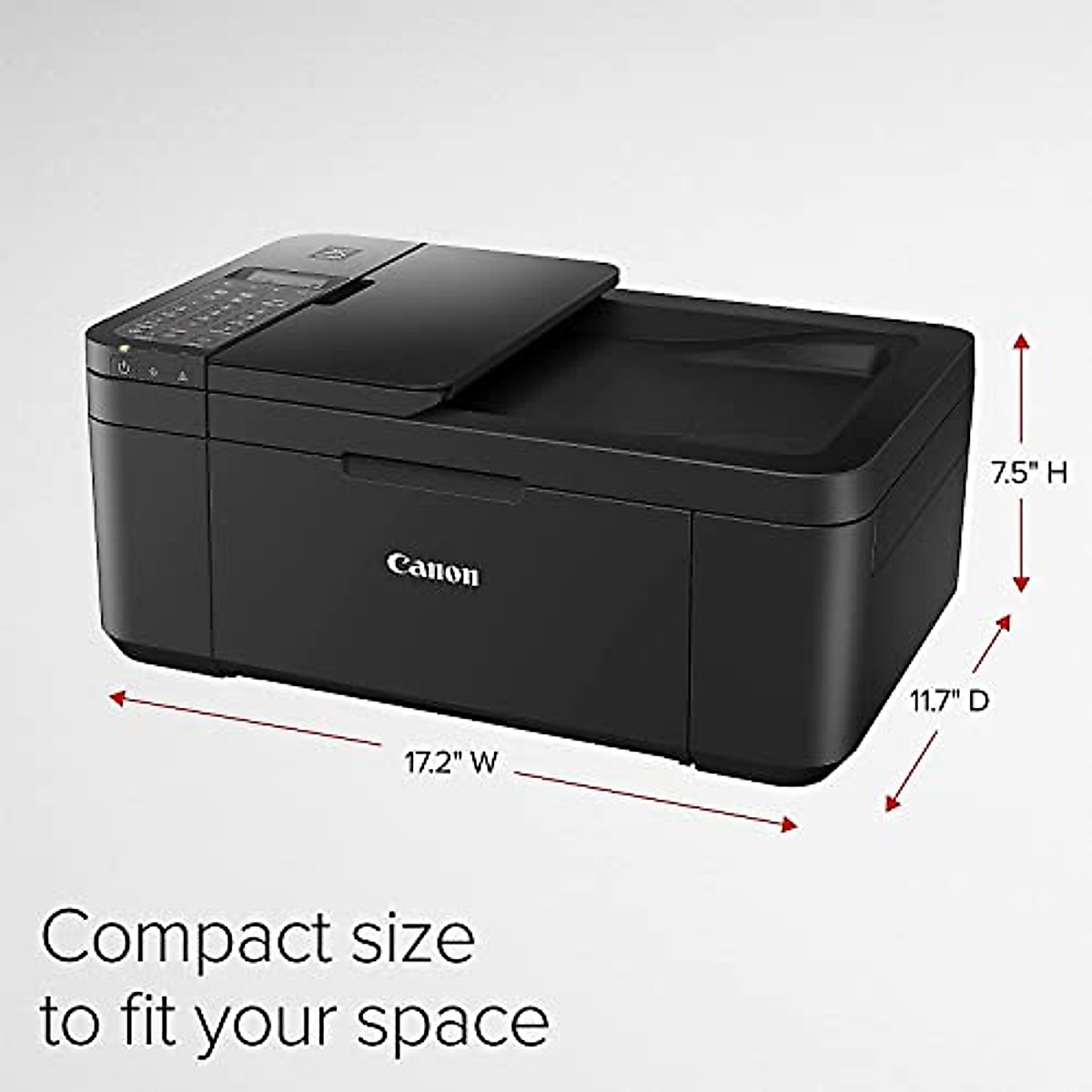 Canon PIXMA TR4720 Wireless Color All-in-One Inkjet Printer, Black - Print Copy Scan Fax - 4800 x 1200 dpi, Auto 2-Side Printing, 20-Sheet ADF, 2-Line LCD Display, DAODYANG Printer_Cable