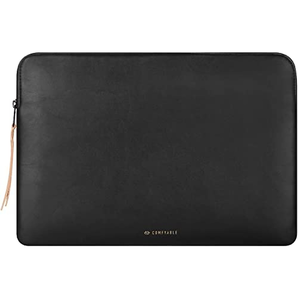 Comfyable Slim Protective Laptop Sleeve 14 Inch Snugly Compatible with MacBook Pro 14-inch M2 Pro/Max 2023 & M1, PU Leather Bag Waterproof Cover Notebook Computer Case for Mac, Black