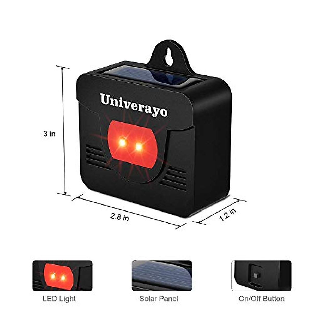 Univerayo Predator Deterrent Light Solar Predator Control Lights for Coyotes Deer Skunk Raccoon 4 Pack and 2 Pack Bundle