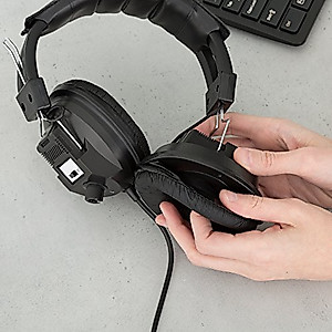 Egghead Switchable Stereo Mono Over Ear Headphones 3.5mm (1/8") Plug - Pack of 10 (EGG-IAG-1003-SO-10)