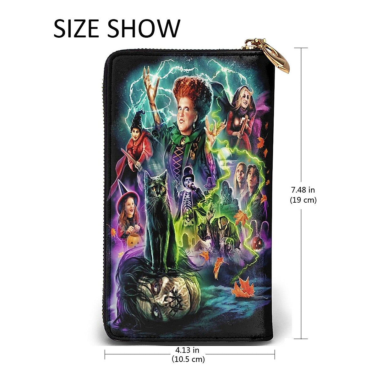 CYOIDAI IFJIGLAKW Classic Leather Moneybag Personalized Zip Leather Wallet Long Clutch Purse Coin Pocket