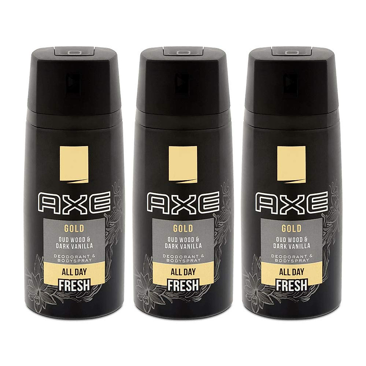AXE Body Spray Gold Oud Wood & Fresh Vanilla, 5.07 oz (Pack of 3) (Package May Vary)