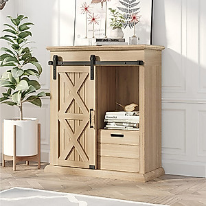 ZEKOO 2.5FT Super Mini Sliding Barn Door Hardware Kit for Single Door Cabinet, Small Barn Door Hardware Track Kit for TV Stand, Cupboards, Storage Cabinets, Wardrobes, J Shape Hanger (No Cabinet)