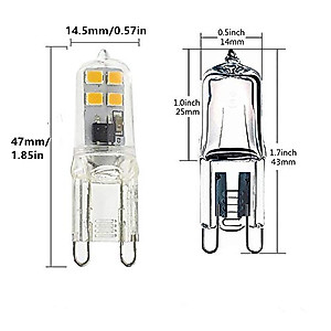 Lxcom Lighting 2W G9 LED Bulb Dimmable Led Corn Light Bulbs(10 Pack)- Led Chandelier Light Bulb Warm White 3000K 20W Halogen Bulb G9 Base Lighting for Chandelier Landscape Lighting,AC110V