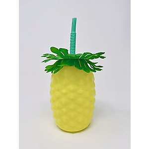 Greenbrier Luau-Themed Shaped Cups with Straws, 12 oz. - 3 Pack - VALUE - POOL PARTY