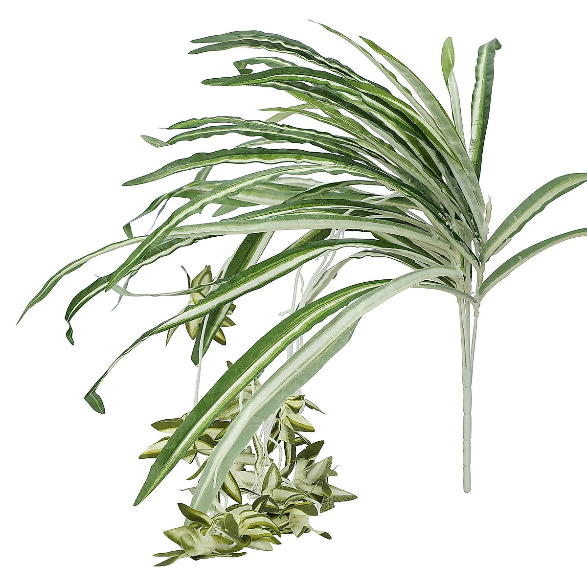 YINKUU Artificial Chlorophytum Silk Flowers, Artificial Flowers Plant Fake Greenery Faux Plant Hanging Ivy Green Leaves Bonsai Wall Hanging Plants for Home Garden Office Wedding Decoration