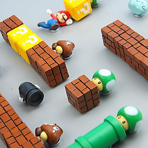 14 Pcs Mario Fridge Magnets Set, Refrigerator Magnets, Office Magnets/Calendar Magnet/Whiteboard Magnets/Mario Decorative Refrigerator Magnets Kitchen Kit