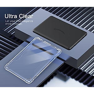 MoKo Case for All-New Amazon Kindle Fire HD 8 & 8 Plus Tablet (12th Generation-2024/2022 Release) 8", Ultra Clear Soft Flexible Transparent TPU Skin Bumper Back Cover Shell, Clear