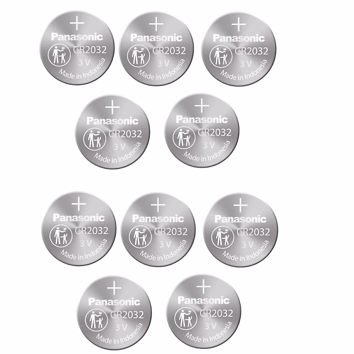 Panasonic CR2032 3 Volt Lithium Battery, Pack of 20(4 Packs of 5)