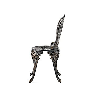 Christopher Knight Home Cole Outdoor Cast Aluminum Bistro Set, 3-Pcs Set, Bronze