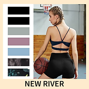 TNNZEET Biker Shorts for Women - 5''/3'' High Waisted Summer Tummy Control Workout Spandex Shorts for Gym Yoga Dance Swim