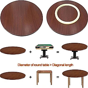 WEBUP Solid Wood Lazy Susan Turntable 20-40inch Large Rotating Tray Kitchen Bearing Plate For Countertop Table, Wooden Tabletop Turntable(Acacia Wood) (Size : 80cm/30inch)