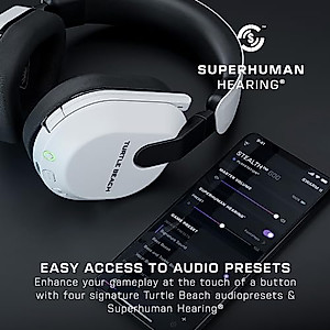 Turtle Beach Stealth 600 Wireless Multiplatform Amplified Gaming Headset for Xbox Series X|S, Xbox One, PC, PS5, PS4, & Mobile – Bluetooth, 80-Hr Battery, Noise-Cancelling Mic – White