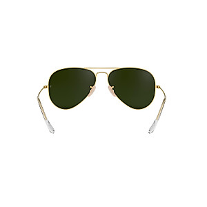 Ray-Ban RB3025 Classic Aviator Sunglasses, Matte Gold/Grey Mirrored Blue, 58 mm