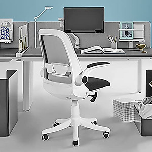 VECELO Black Desk Wheels/Armrests Modern Office Adjustable Home Computer Executive Chair Height Task/Work 360° Swivel 39" H