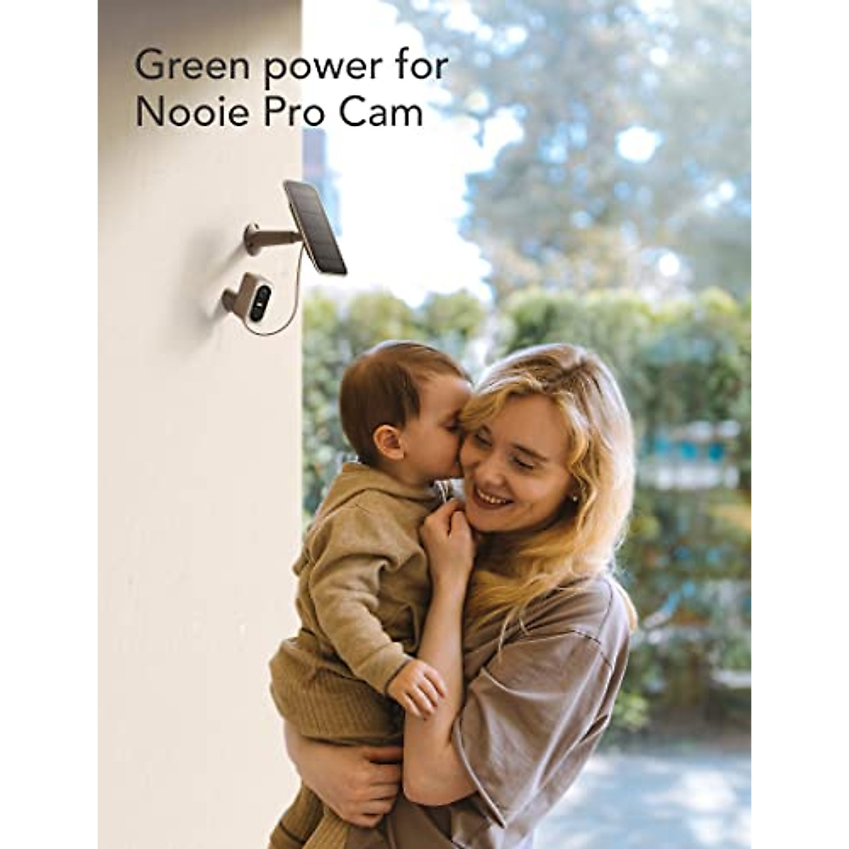 Nooie Solar Panel Charger for Nooie Pro Cam, Weather-Resistant, IP65 Waterproof, 360° Adjustable Mount, Non-Stop Green Charging, ONLY Compatible with The Nooie Pro Cam, 2W/6V