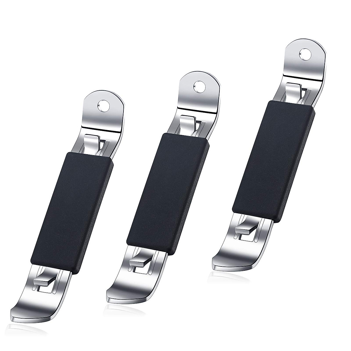 3 Pieces Magnetic Bottle Openers Can Opener Classic Beer Opener Stainless Steel Small Bottle Opener Can Tapper with Magnet & Can Punch Bottle Opener, Manual Stainless Steel Can Opener