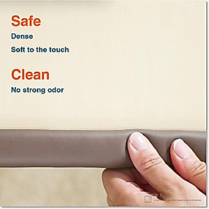 Roving Cove Edge Protector for Baby (6ft Large Edge Only), Hefty-Fit Heavy-Duty Soft Foam Furniture Edge Bumper Guards, Desk Edge Cushion, Wall Corner Covers, 3M Adhesive, Oyster White (Off White)