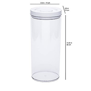 Amazon Basics 10-Piece Round Airtight Food Storage Containers for Kitchen Pantry Organization, BPA Free Plastic