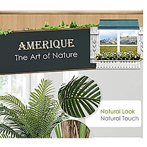 AMERIQUE Gorgeous 5 Feet Dense Triple Ball-Shaped Boxwood Topiary Artificial Tree Silk Plant, with Decorative Pot, Feel Real Technology, Super Quality, Green