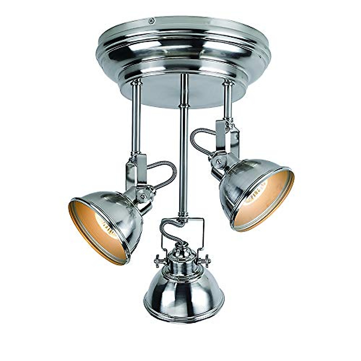 Catalina Lighting 16325-000 Modern 3-Light Ceiling Canopy, 10", Silver Finish
