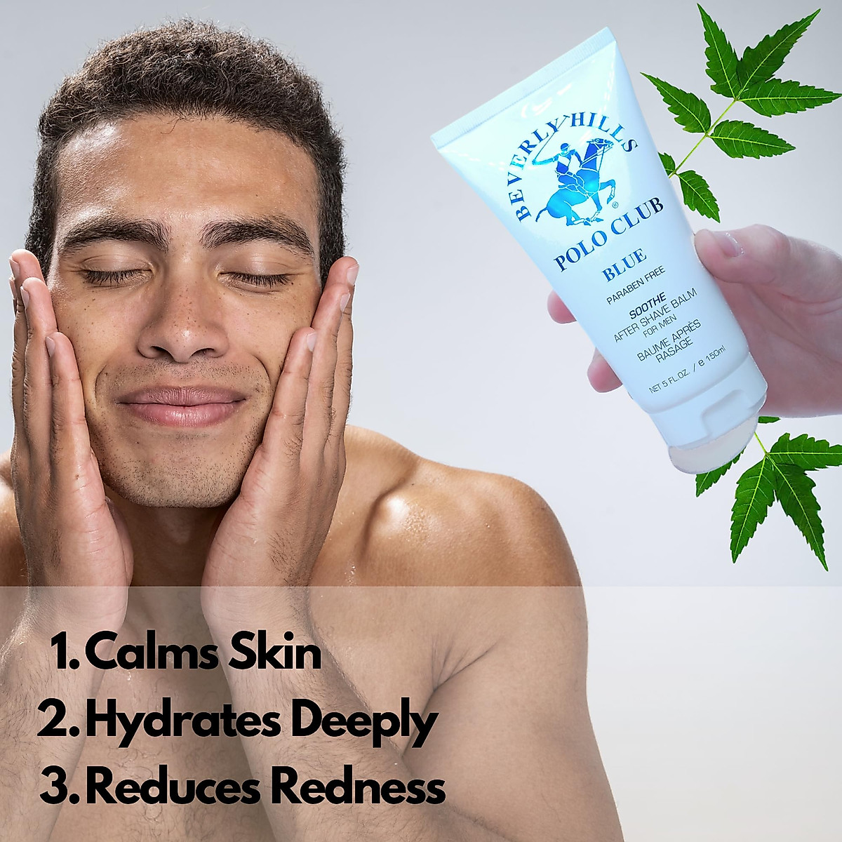 BHPC Blue by Beverly Hills Polo Club, 5 oz After Shave Balm for Men