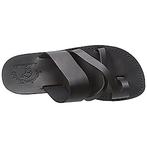The Good Shepherd - Leather Toe Loop Sandal - Black