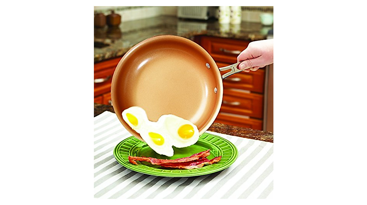 BulbHead Red Copper 10 PC Cookware Set - Non-Stick System