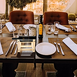 Yardwe Wooden Wine Bottle Rack countertops for Kitchen Counter Tops for Kitchens Wine Storage Holder Wine Bottle Holder Stand Small Display Stand Corner Cabinet Wine Storage Shelf