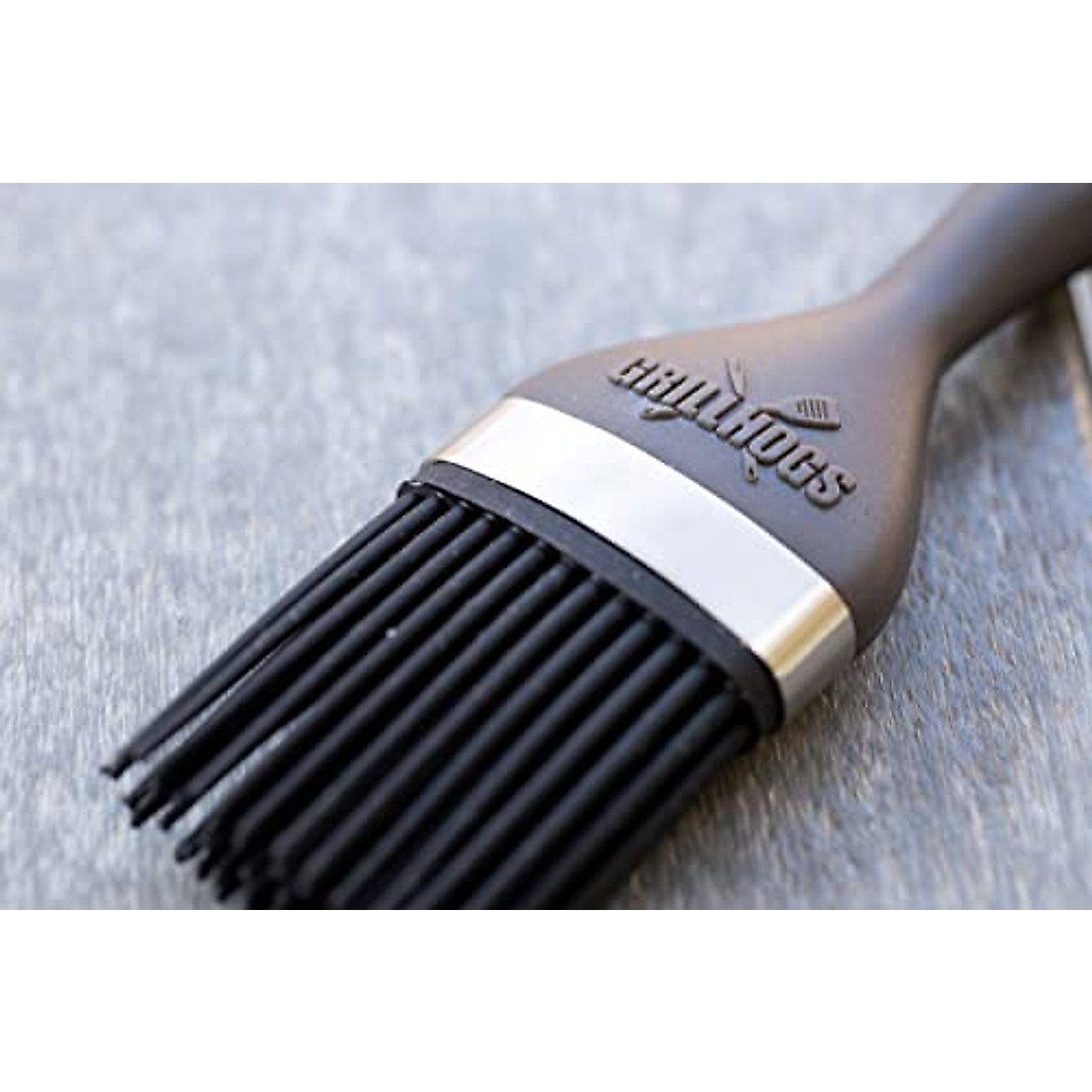 GRILLHOGS Silicone Sauce Basting Brush, Premium Soft Touch Handles, Pastry and Oil Brush & Barbecue Grilling, Dishwasher Safe & Heat Resistant, Set of 2 (7.5" & 12")