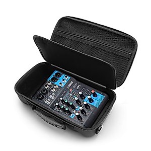 CASEMATIX Mixer Audio Case Compatible with Yamaha Mixer Mg06X, Yamaha AG03MK2 Mixer, MG06 Audio Interface or AG03 Streaming Mixer with Accessories - Includes Shoulder Strap and Travel Case Only