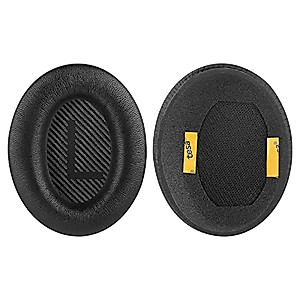 Geekria Elite Sheepskin Replacement Ear Pads for Bose QCSE QC45 QC35 QC35 ii QC25 QC15 QC2 AE2 AE2i AE2w SoundTrue SoundLink Around-Ear Headset Earpads, Ear Cups Cover Repair Parts (Black)