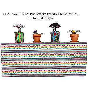 2 Yards Mexican Fabric, White Fabric by The Yard, Mexican Embroidered, Fiesta Decoration, Cinco de Mayo, Tela Mexicana.