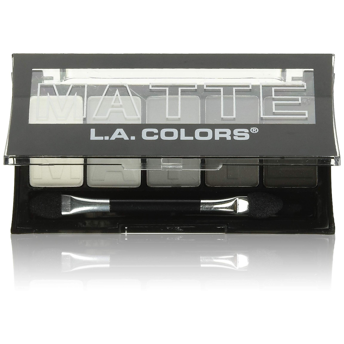 L.A. COLORS 5 Color Matte Eyeshadow, Black Lace, 0.08 Oz