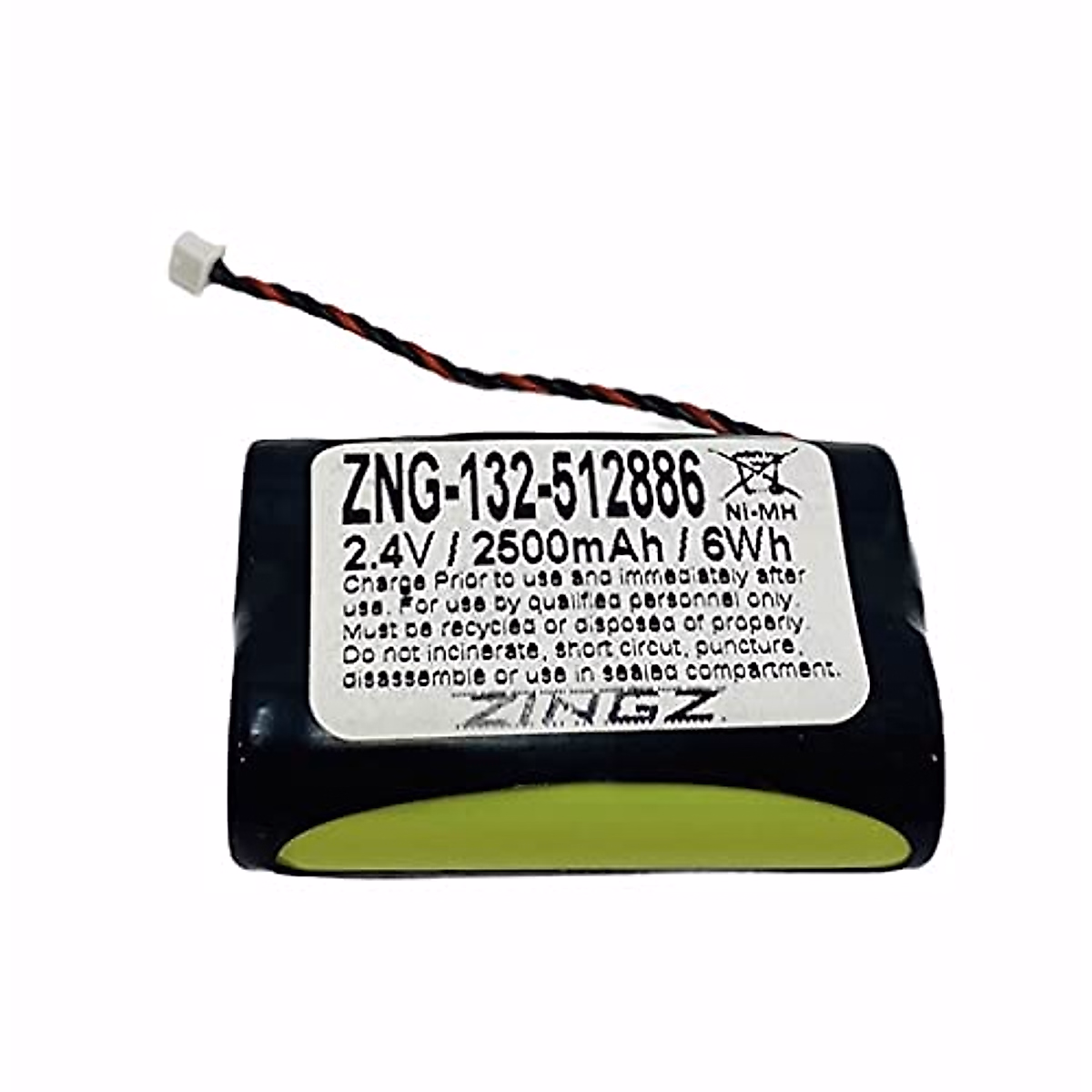 Replacement for Kaba Dormaka 132-512886 Replacement Battery - 2.4V/2500mAh NiMh