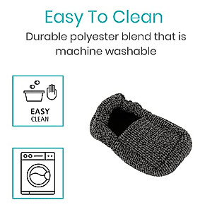 Vive Walker Ski Glide Covers 4 PCS - Heavy Duty Removable Padded Caps - Universal Fit Sock Pad for Indoor and Outdoor Use - Durable Medical Walker Floor Padding - Seniors Rollator Glider Accessories