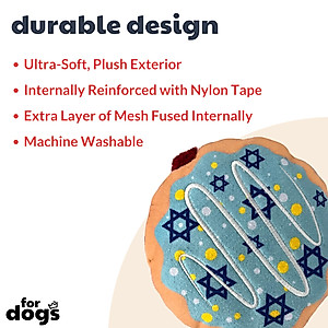 Huxley & Kent for Dogs | Jelly Roll | Hanukkah Holiday Power Plush Funny Dog Toy | Dog Toy with Squeaker | Dog Gift | Fun, Durable, and Safe | H&K Squeaky Dog Toy