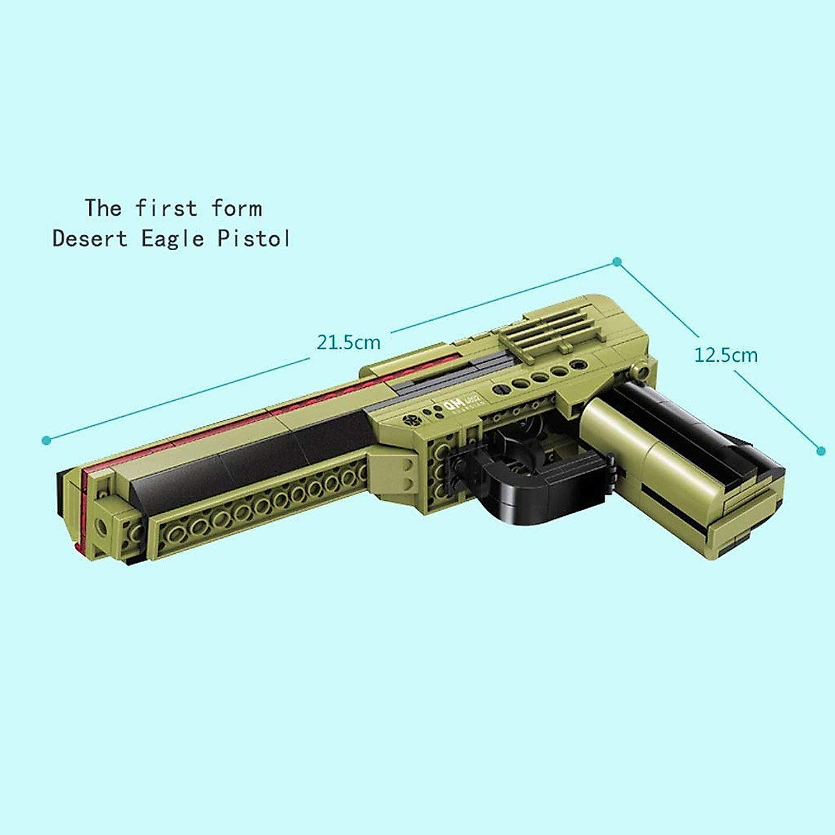HOCHE Gun Model Kits for Kids Desert Eagle 3-in-1, 202 Pcs Model Kit Building Blocks Gun DIY Can Launch Weapon Military Model Toy, Improve Kid's Concentration