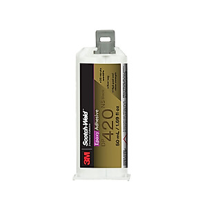 3M Scotch-Weld Epoxy Adhesive DP420, Black, Two-Part Epoxy Structural Adhesive, High Impact and Fatigue Resistant, Maintains Bond Strength, 50 mL (1.69 fl oz) Duo-Pak